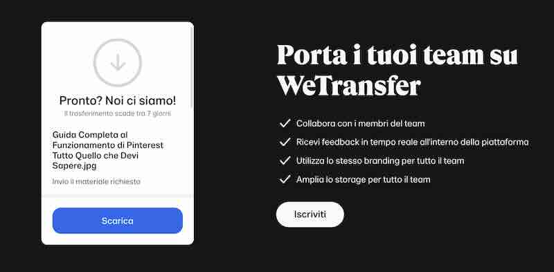 Come utilizzare WeTransfer gratis per inviare file rapidamente e con ...